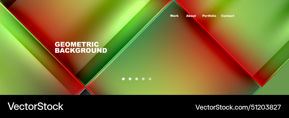 Colorful geometric background with red green Vector Image