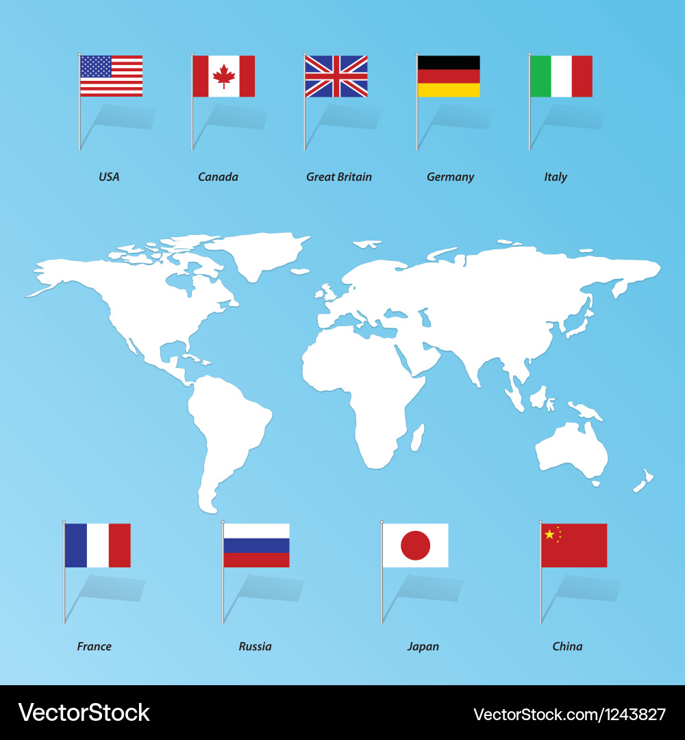 Flags of states Royalty Free Vector Image - VectorStock