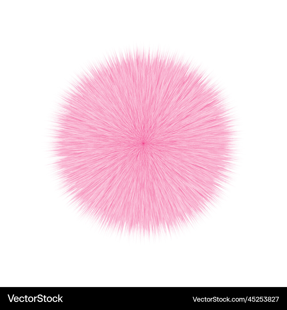 Fluffy Pink Pom-Pom Royalty Free Vector Image - VectorStock