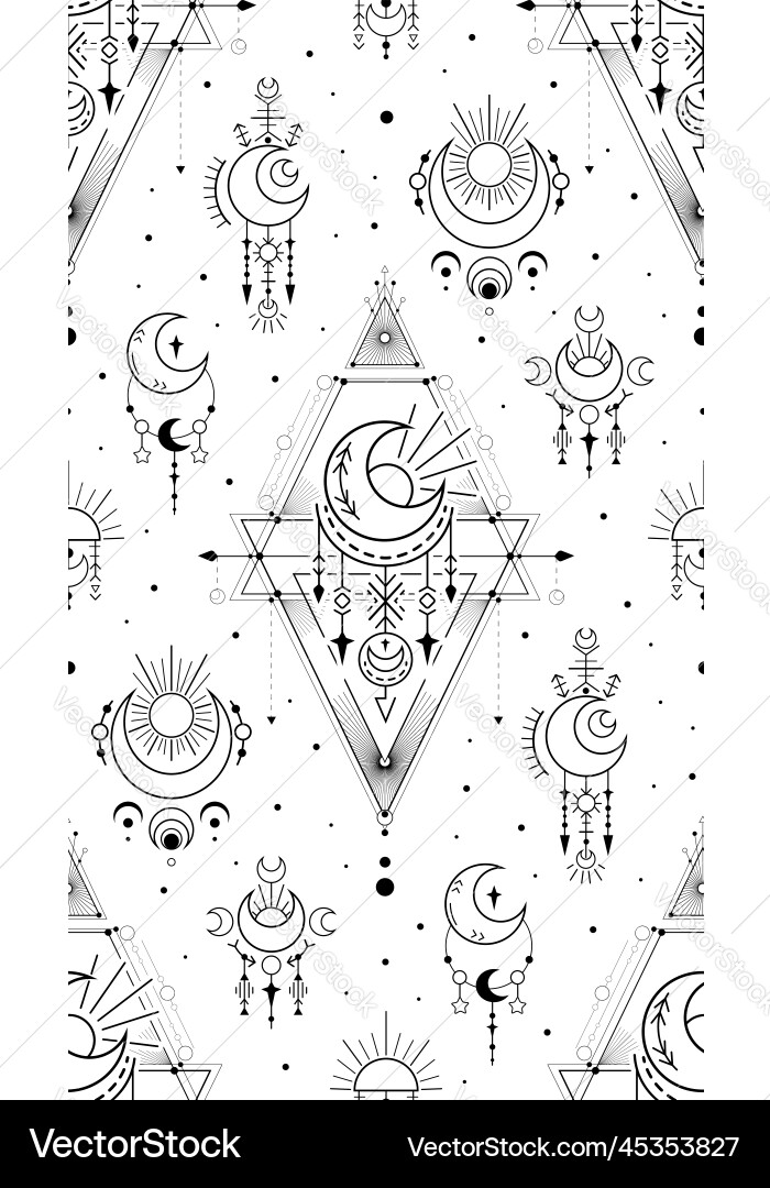 Occult Celestial Pattern Royalty Free Vector Image