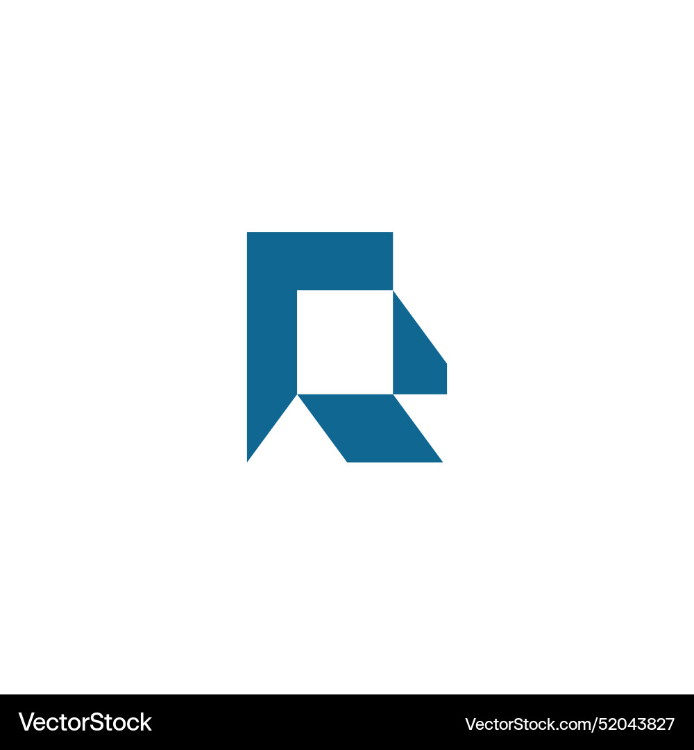 R home logo template real estate icon Royalty Free Vector