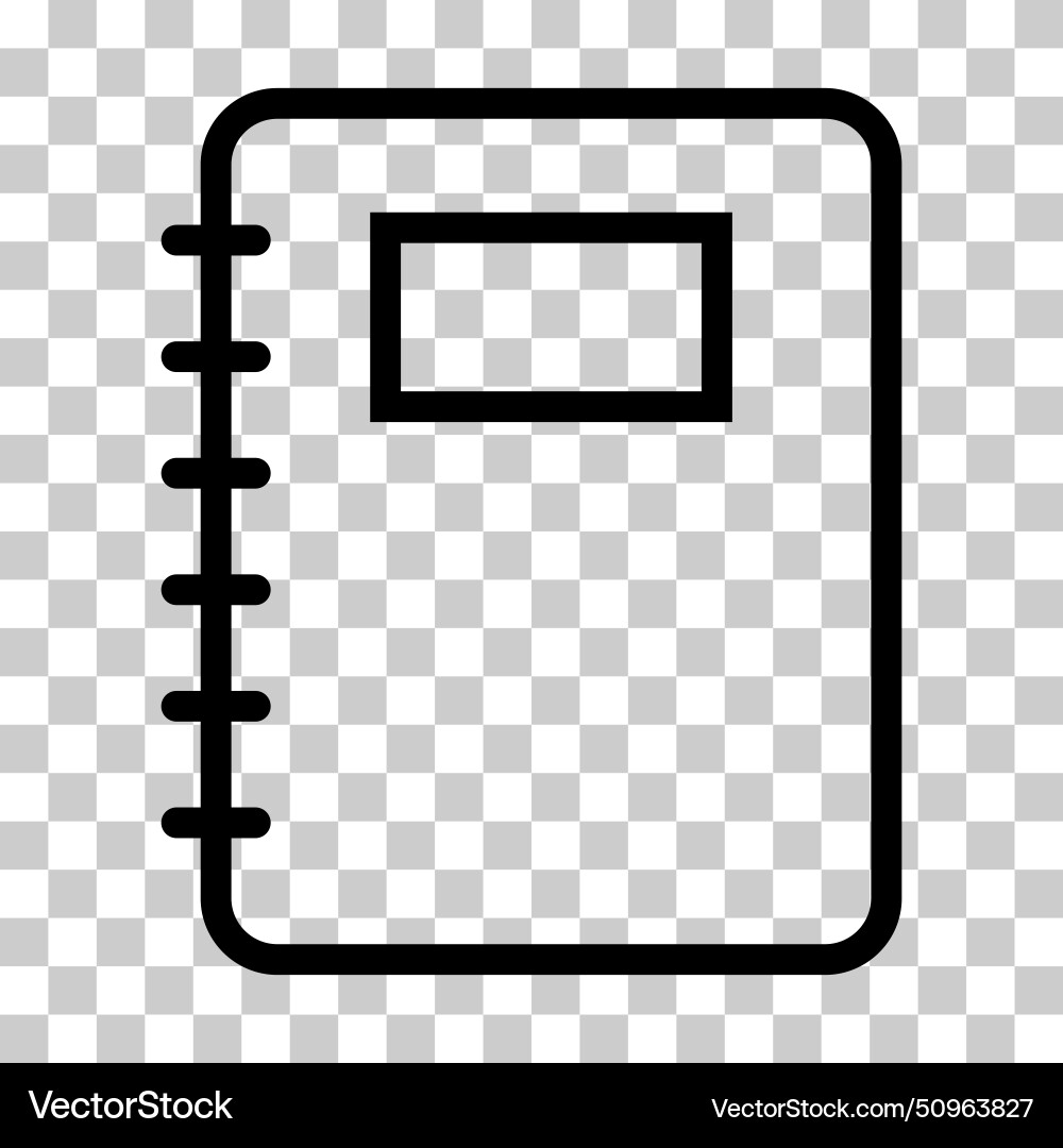 Spiral notebook icon paper blank page symbol note Vector Image