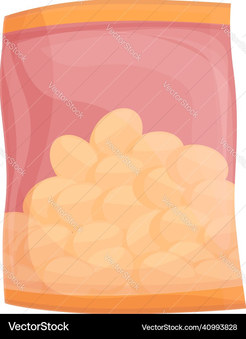 Bag with nuts icon cartoon peanut sack Royalty Free Vector