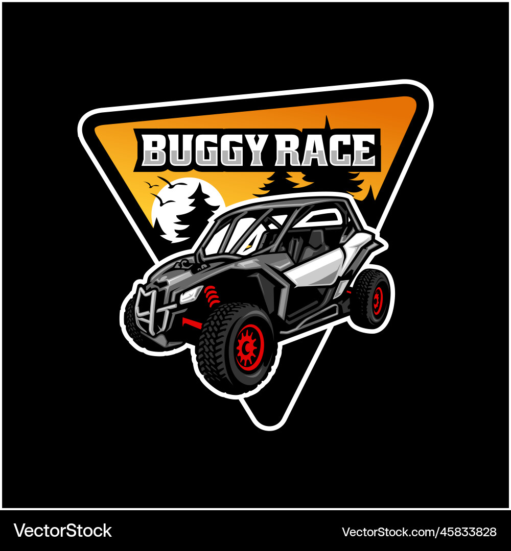 Buggy extreme sport emblem logo Royalty Free Vector Image