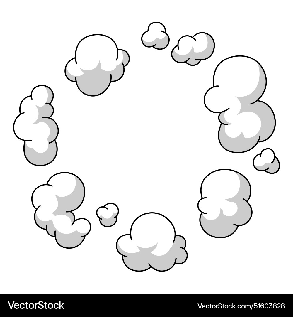 Cartoon of smoke comic image Royalty Free Vector Image