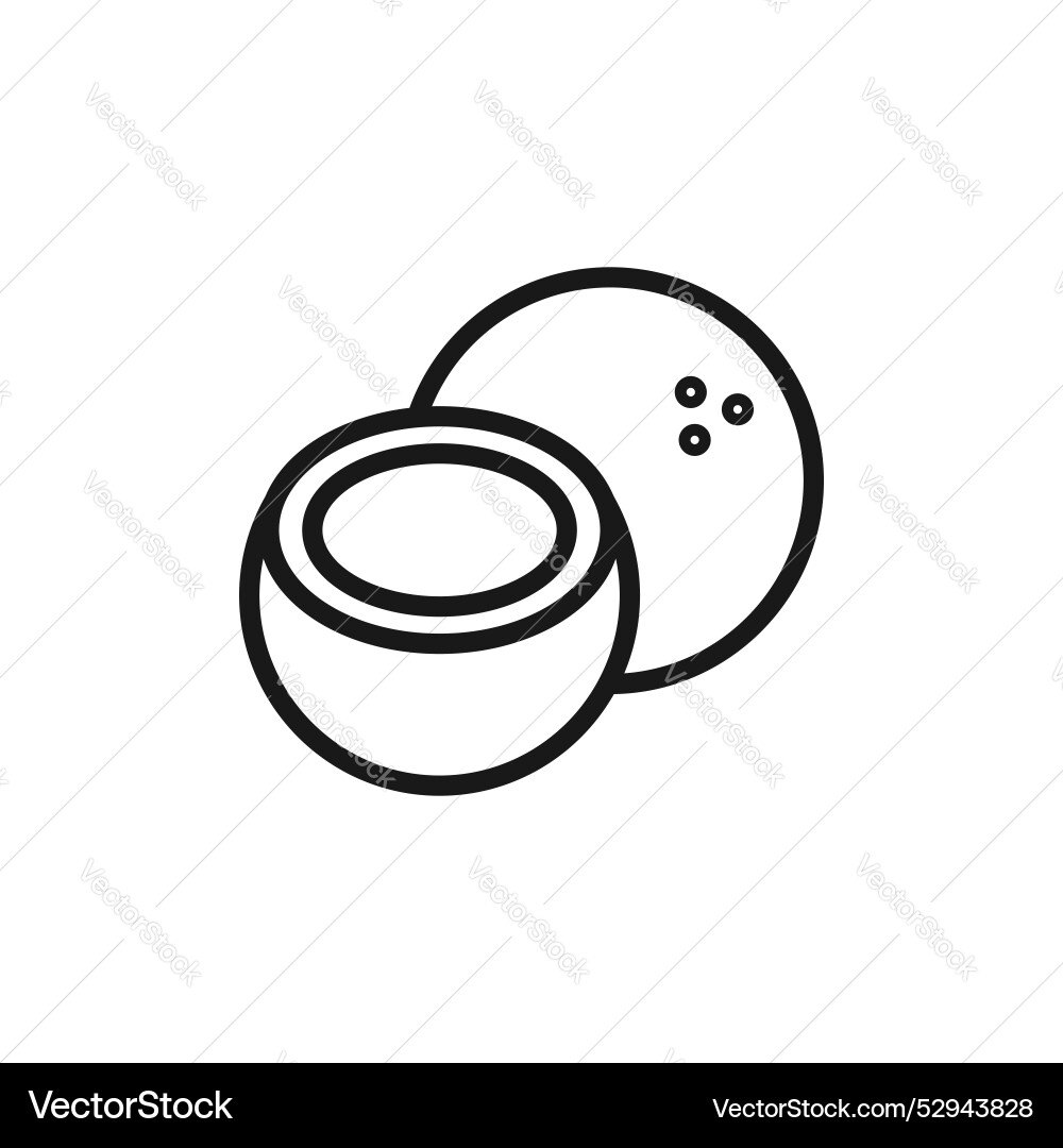 Coconut icon Royalty Free Vector Image - VectorStock