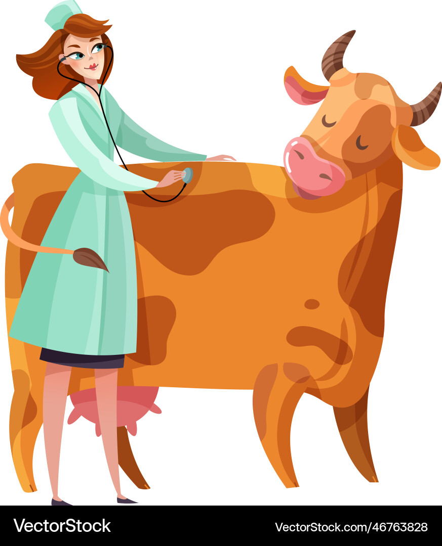 Flat vet Royalty Free Vector Image - VectorStock