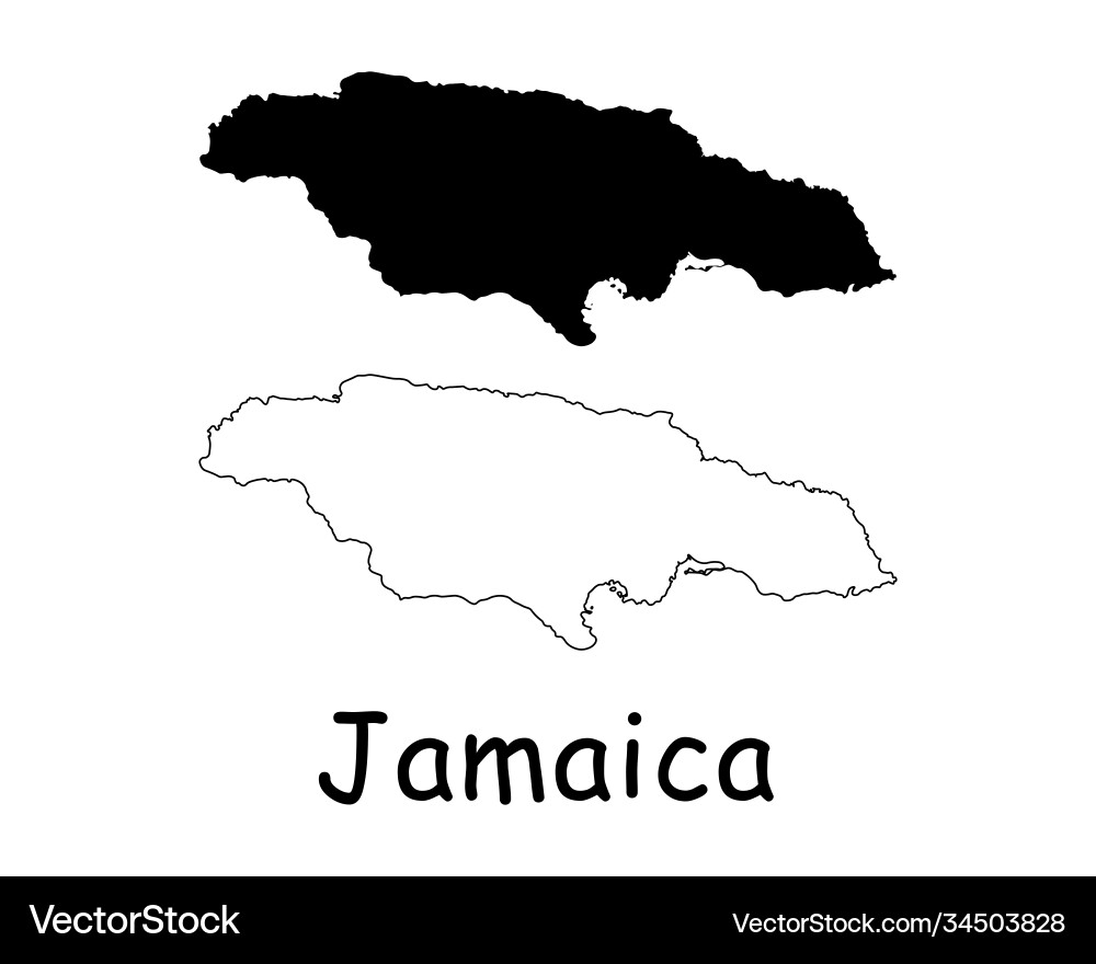 Jamaica map Royalty Free Vector Image - VectorStock