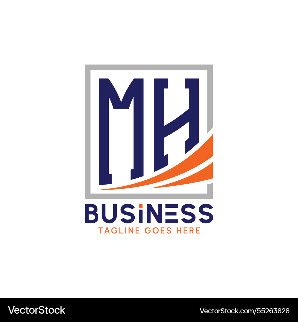 Letter mh business logo modern Royalty Free Vector Image