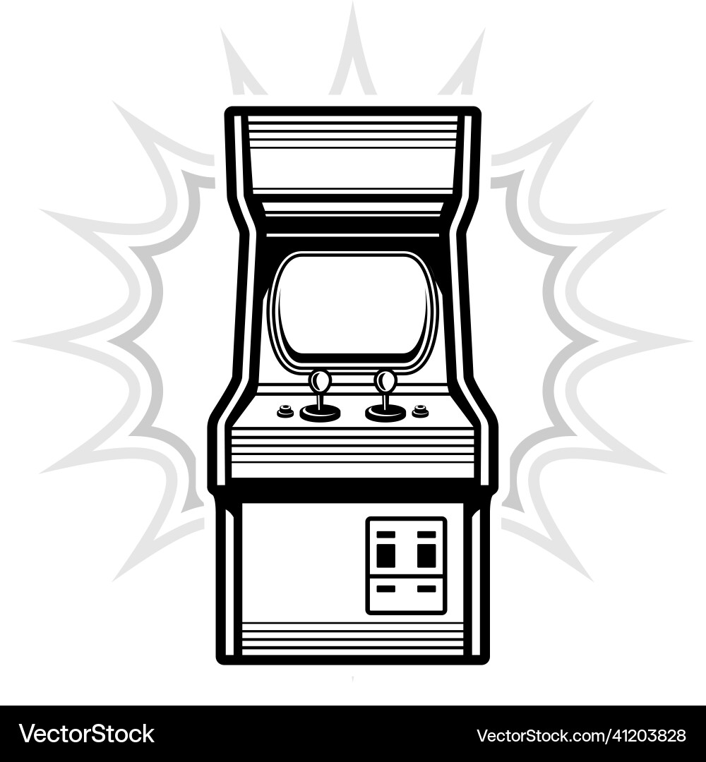 Retro Arcade Game Machine Royalty Free Vector Image