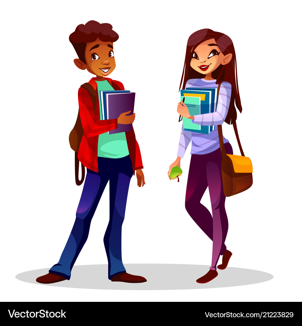 College or university students Royalty Free Vector Image