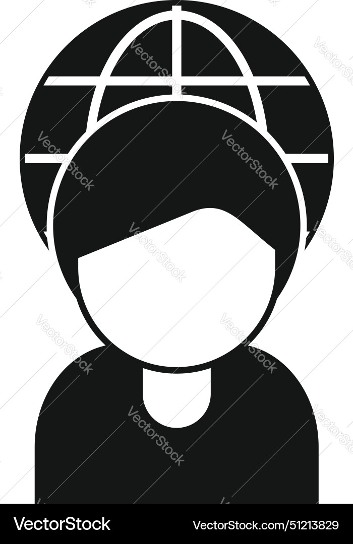 Global partner icon simple planet business Vector Image