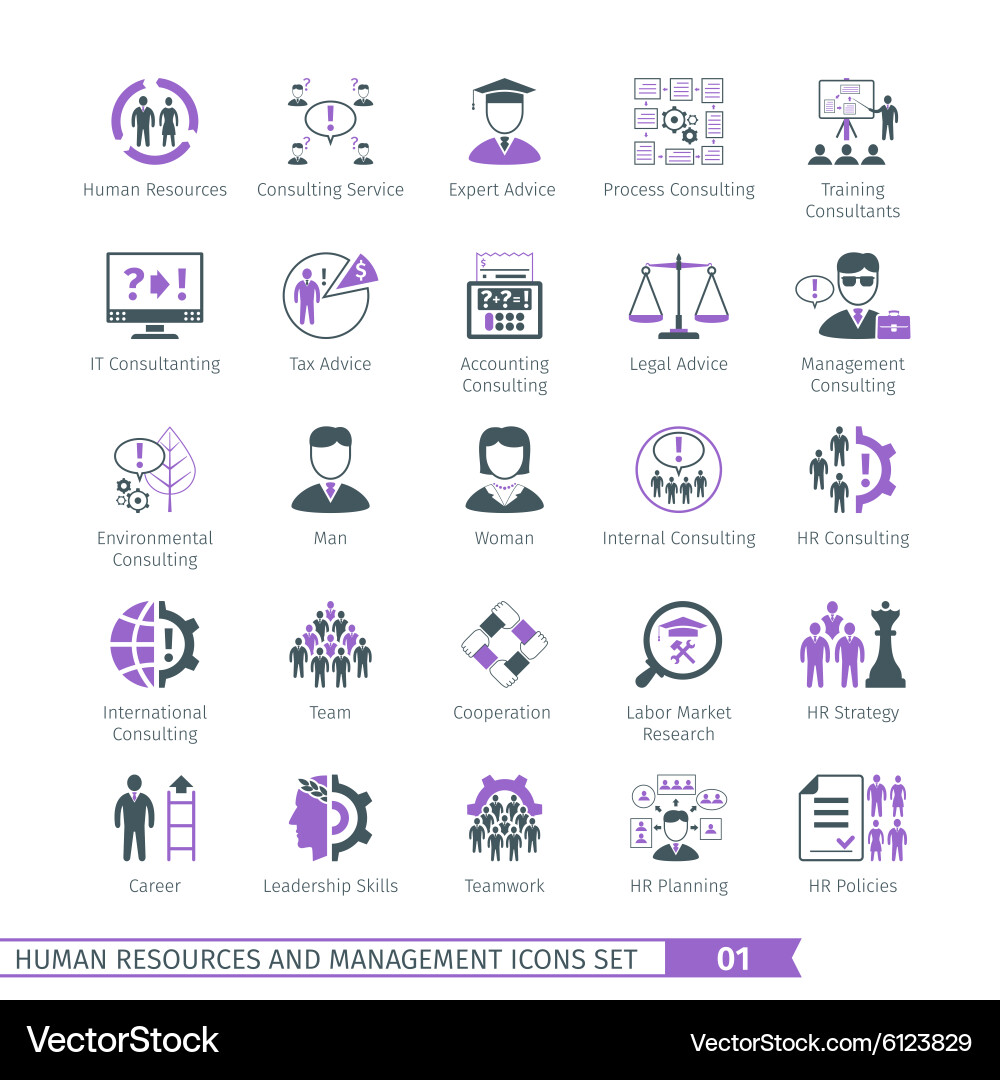 Human resources set 01 Royalty Free Vector Image