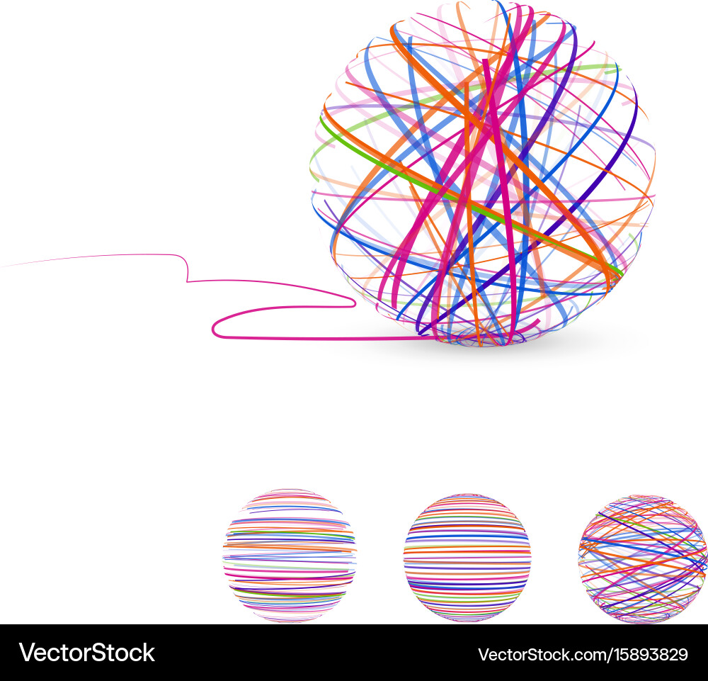 Tangle ball thread Royalty Free Vector Image - VectorStock