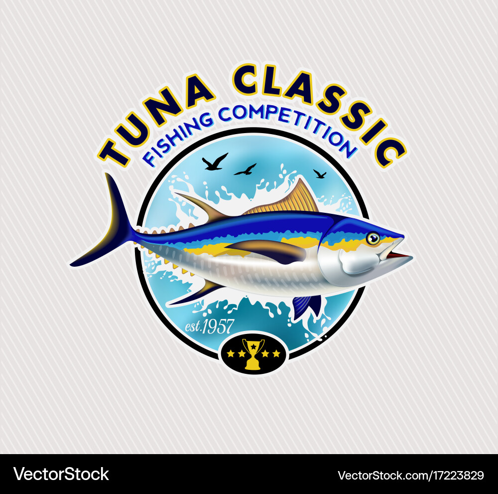 Tuna fishing logos Royalty Free Vector Image - VectorStock
