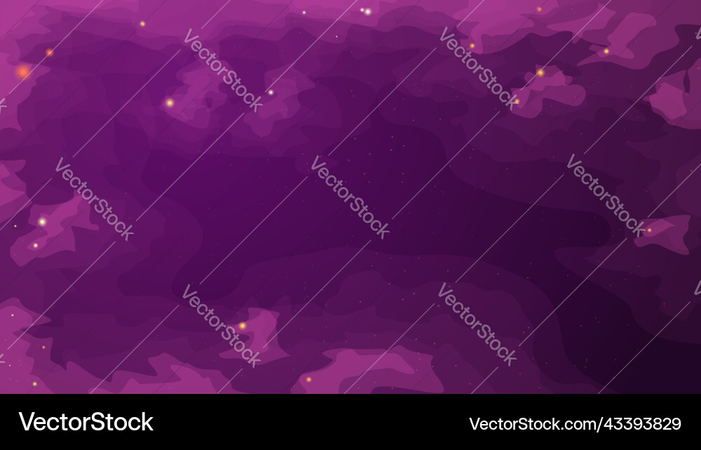 Violet color gas clouds in deep space Royalty Free Vector