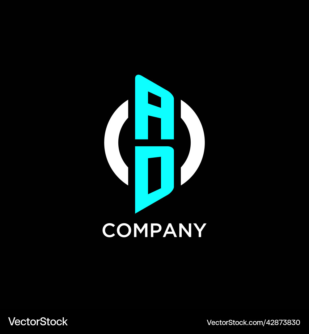 AD Monogram Logo Concepts Royalty Free Vector Image
