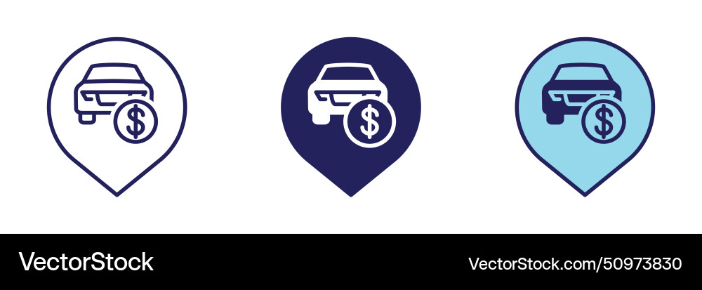 Car dealer icon - navigation set Royalty Free Vector Image