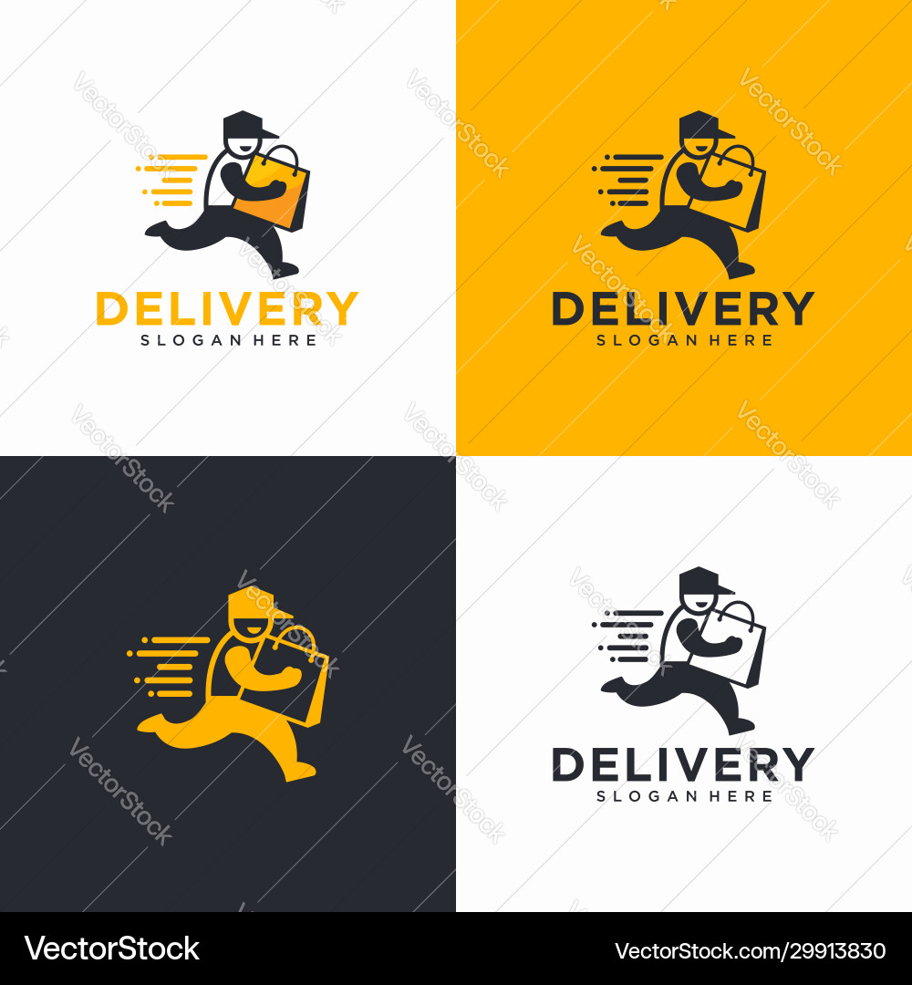 Fast delivery logo design template Royalty Free Vector Image