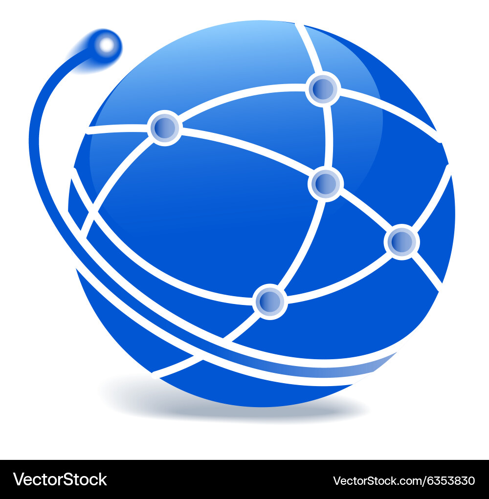 Globe blue icon Royalty Free Vector Image - VectorStock