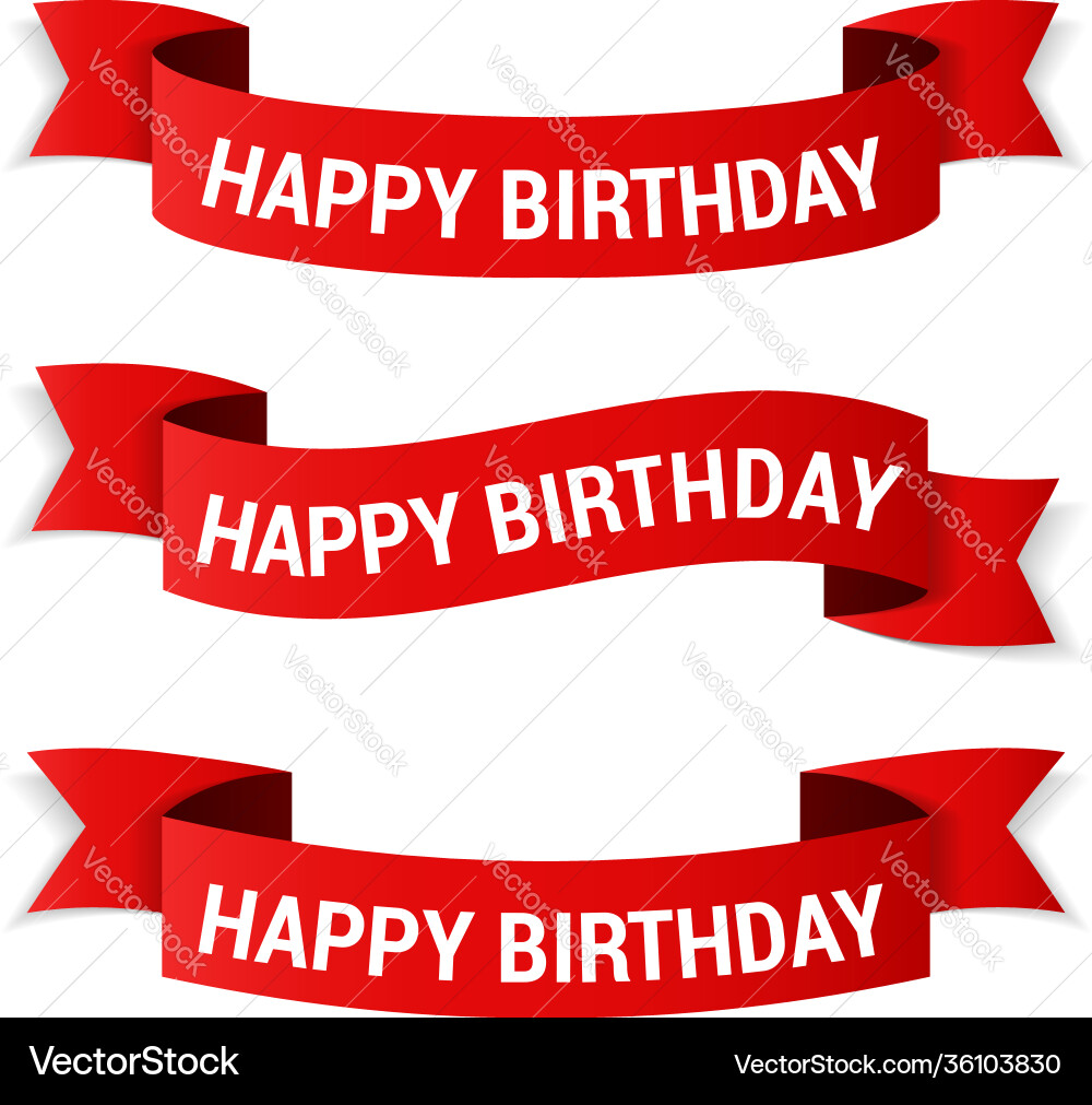 Happy birthday banners Royalty Free Vector Image