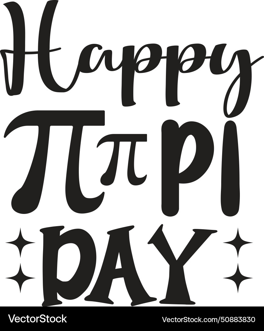 Happy pi day design on white background Royalty Free Vector