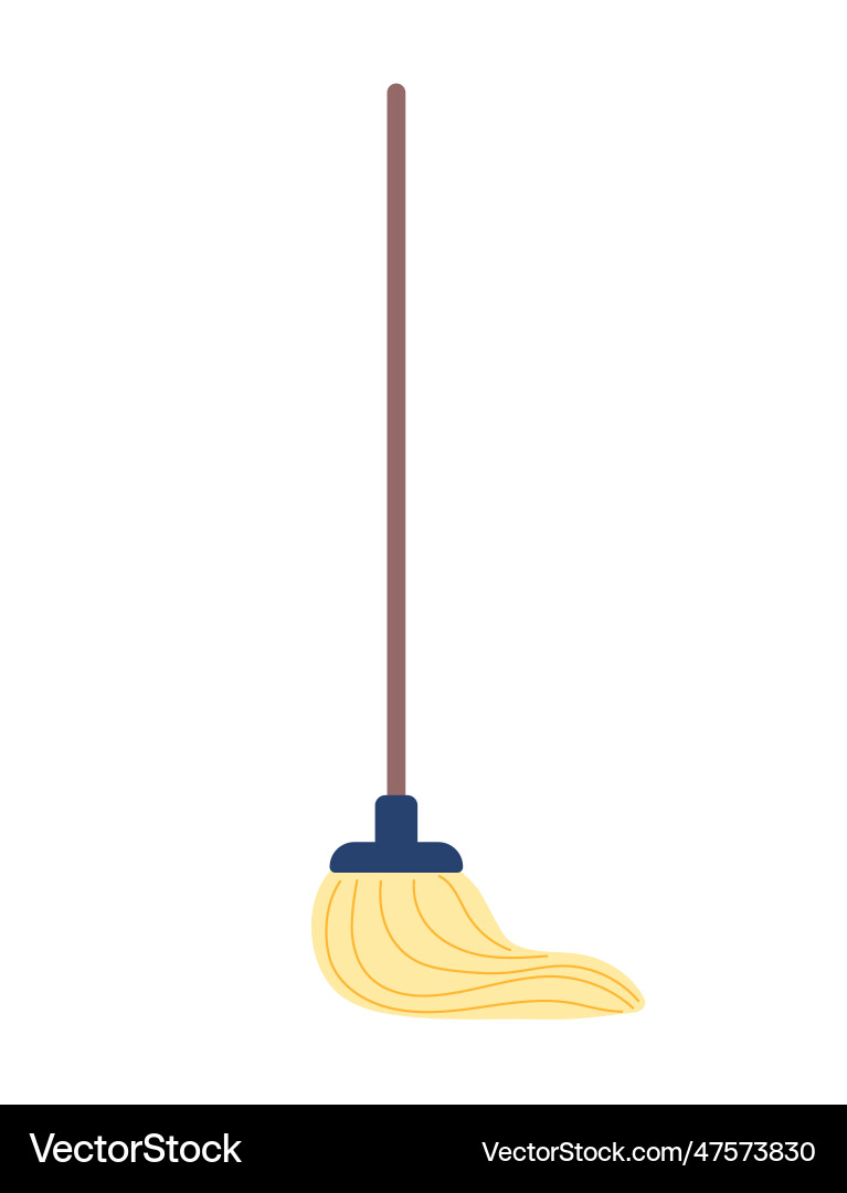 Household Mop Sticker Royalty Free Vector Image