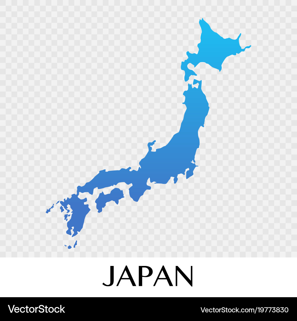 Japan map in asia continent design Royalty Free Vector Image