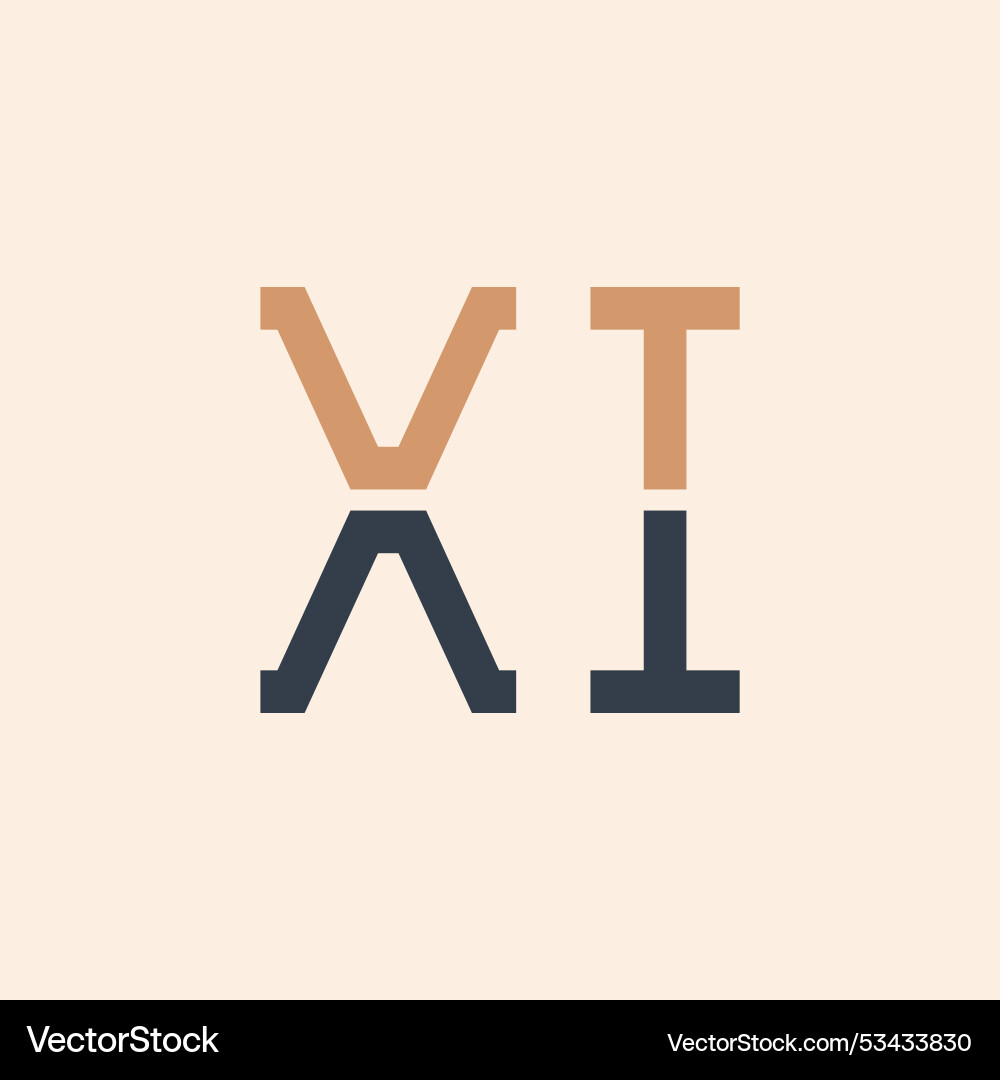 Modern xi letter logo design creative Royalty Free Vector