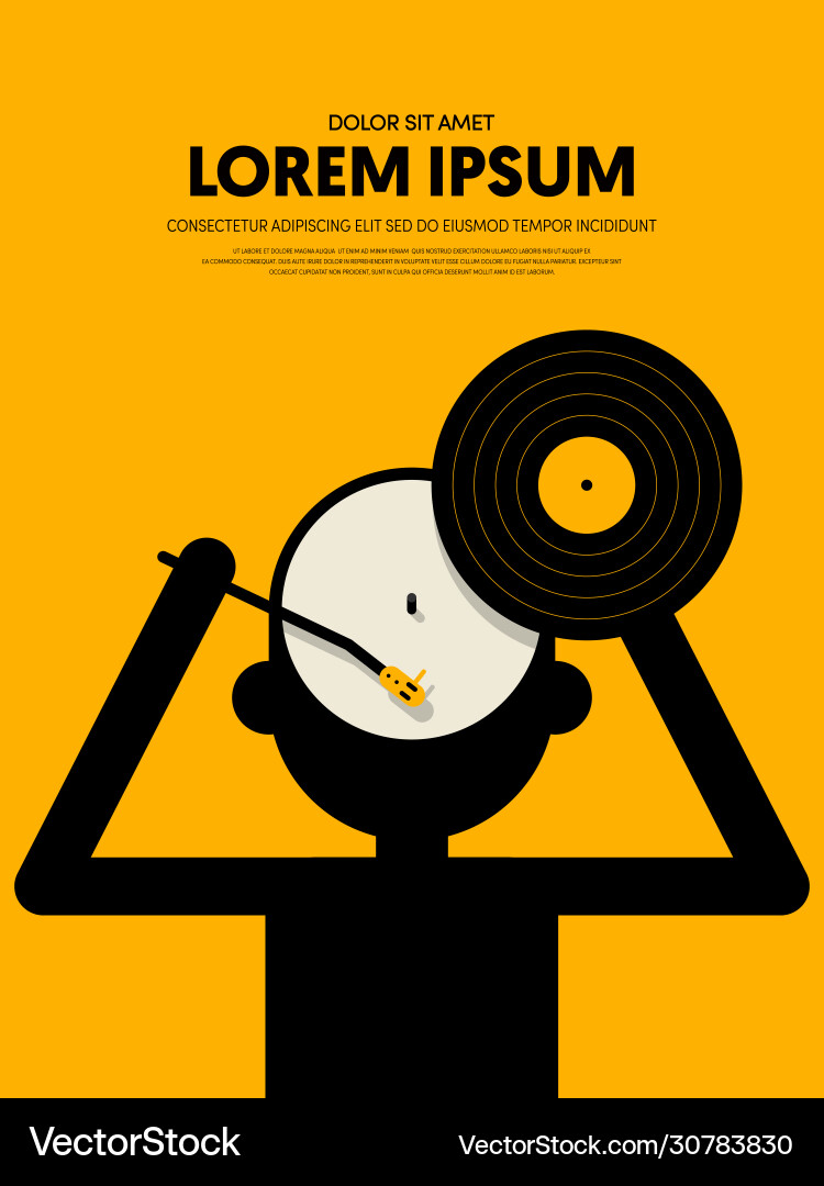 Music retro vintage abstract poster background Vector Image