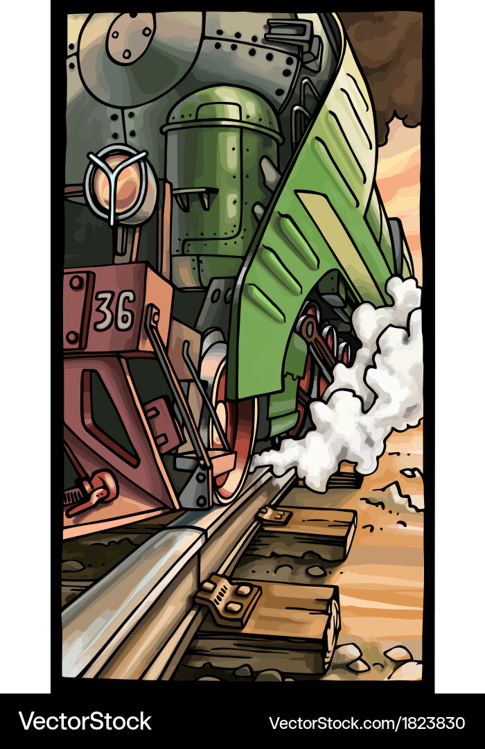 Steam locomotive Royalty Free Vector Image - VectorStock