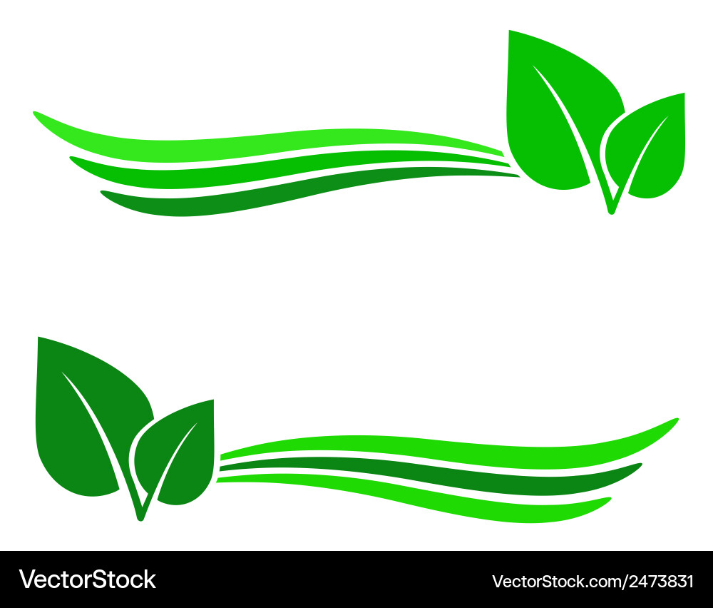 Abstract background with green leaf Royalty Free Vector