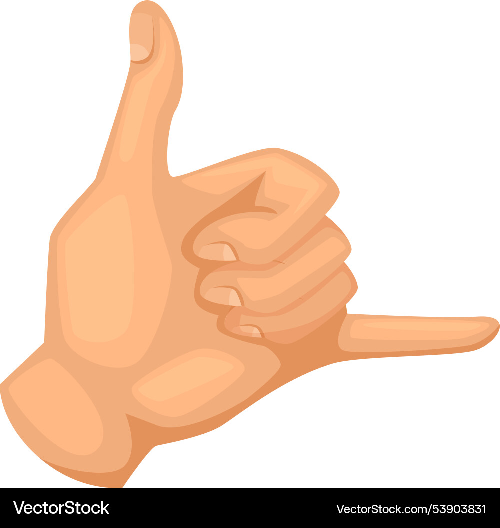 Call me hand gesture contact or communication Vector Image