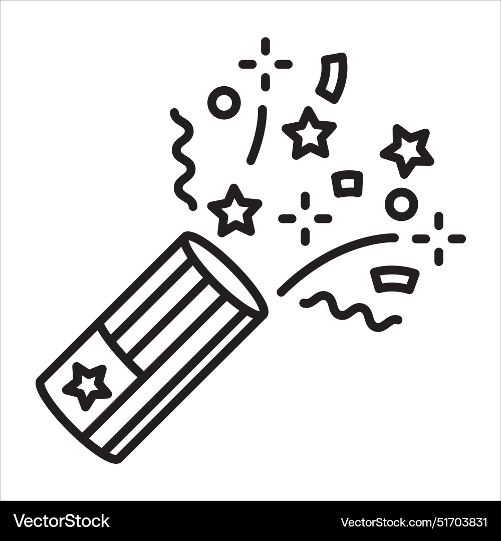 Confetti line icon Royalty Free Vector Image - VectorStock