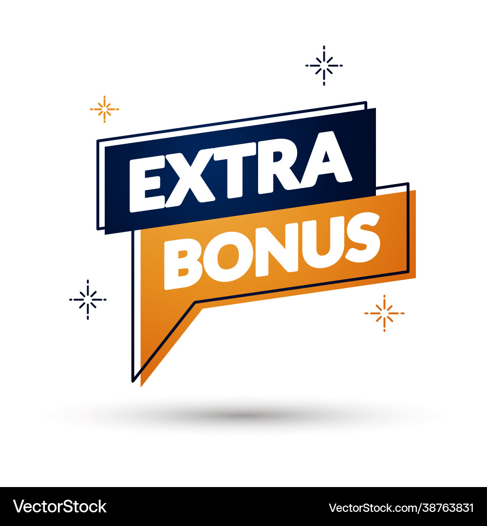 Extra bonus pin Royalty Free Vector Image - VectorStock