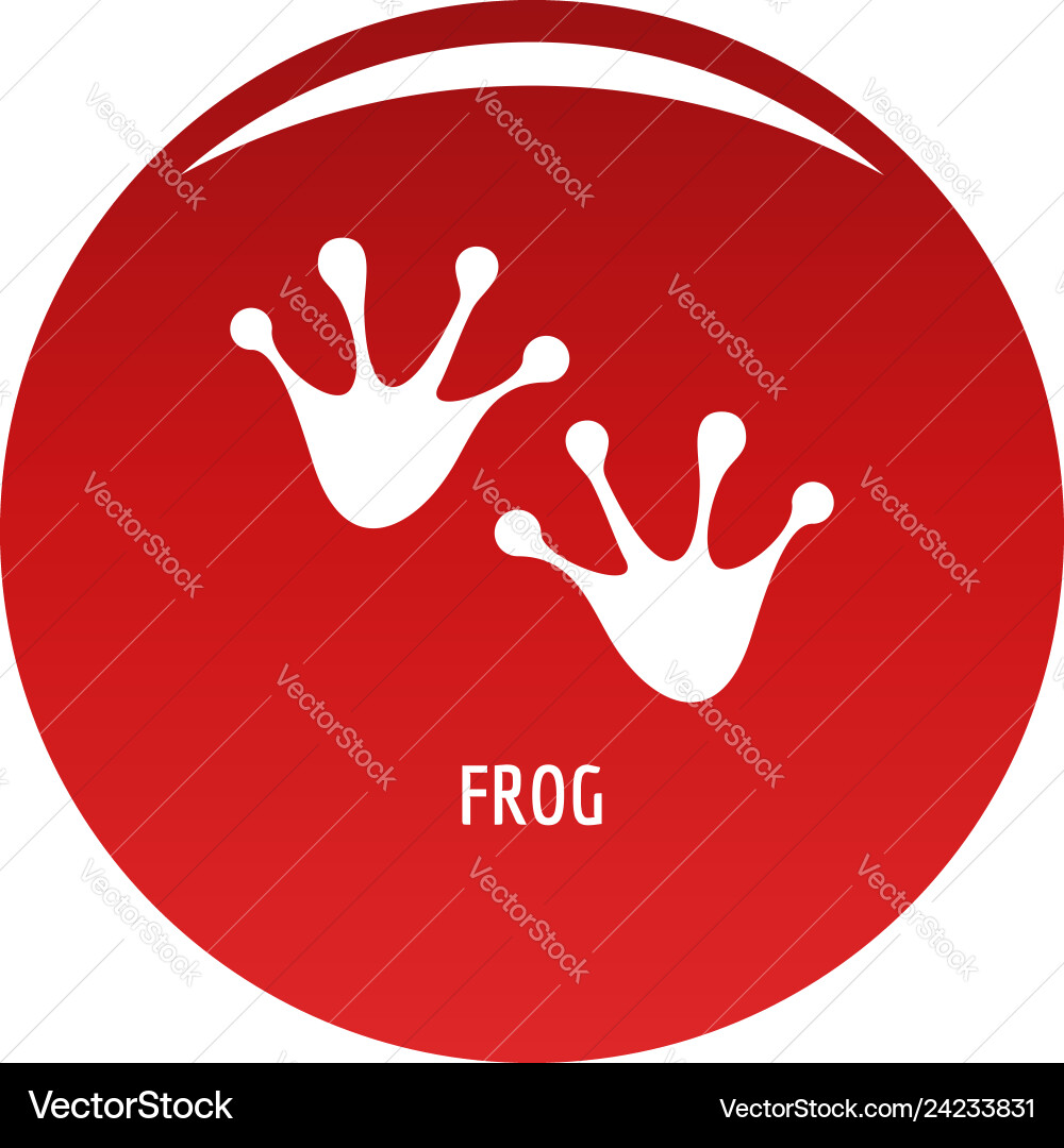 Frog step icon red Royalty Free Vector Image - VectorStock