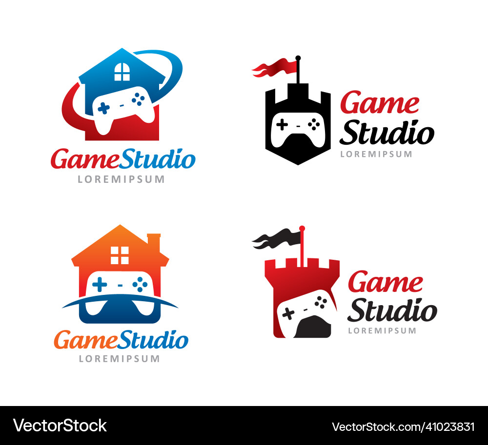 Game studio logo symbol or icon template Vector Image