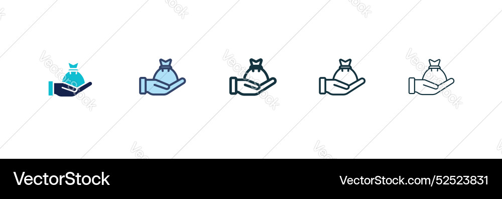 Inheritance law icon set black filled Royalty Free Vector