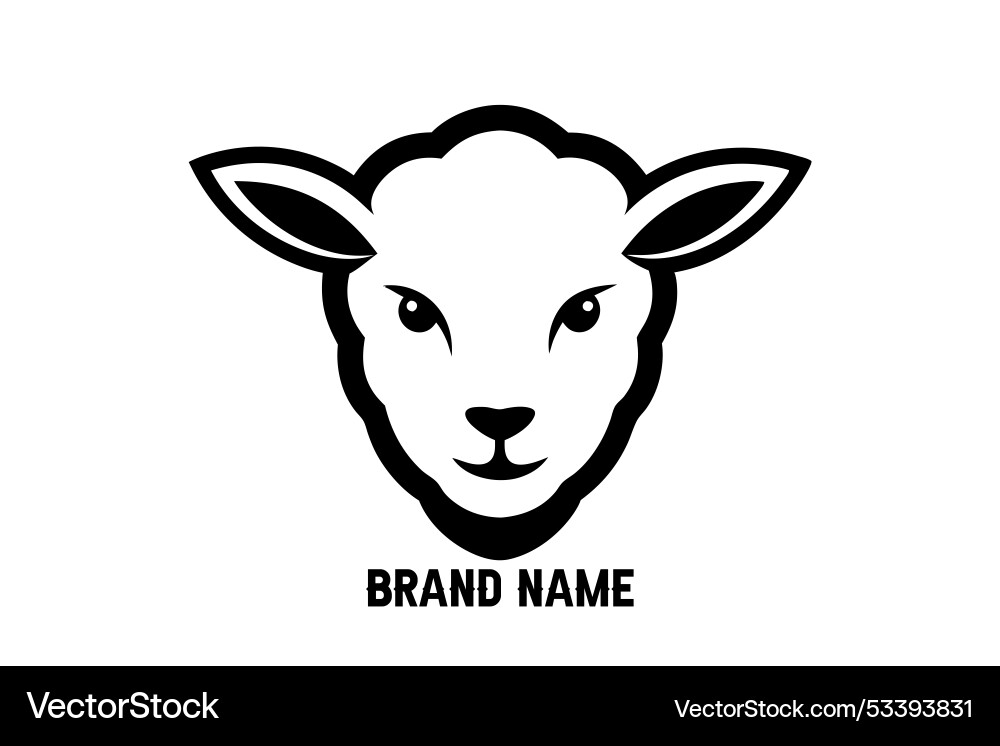 Lamb logo icon isolated on white background Vector Image