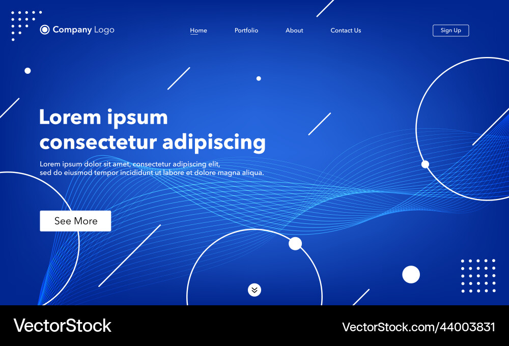 Startseite Abstrakte Hintergrund-Website Vorlage Vektorbild