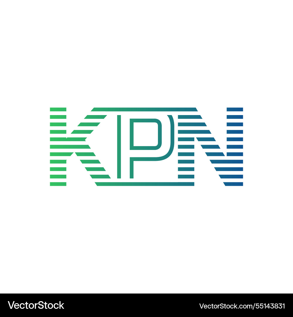 Modern kpn logo design letter minimalist Vector Image