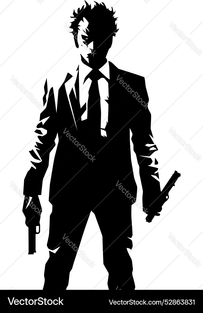 Sinister scheme killer logo symbol deadly demise Vector Image