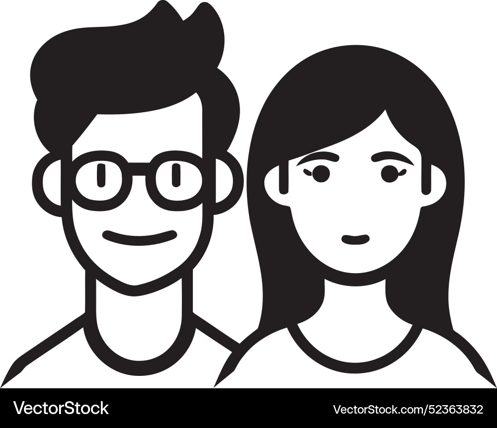 Artistic expressions vibrant duo – Royalty-Free Vector | VectorStock