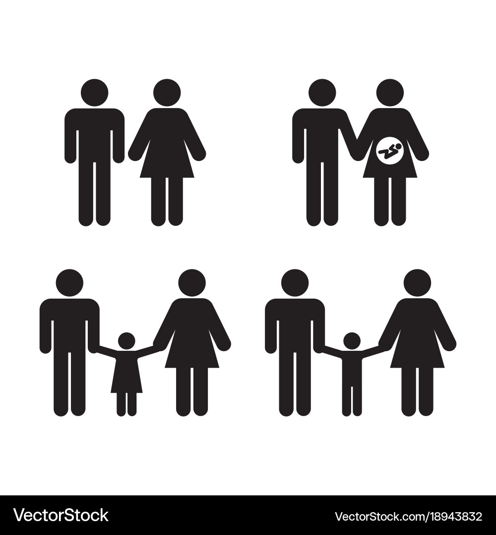 Family Icon Collection Royalty Free Vector Image