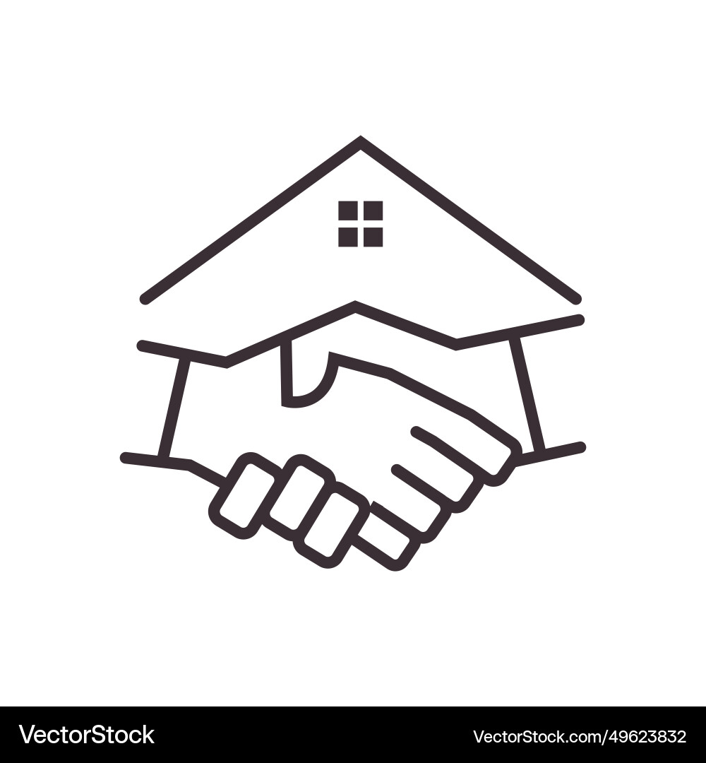 House deal logo design image Royalty Free Vector Image