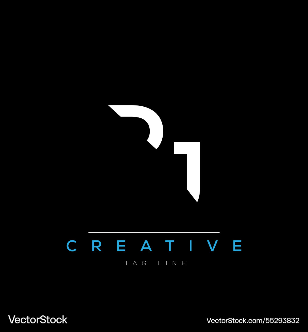 Rj creative monogram logo Royalty Free Vector Image