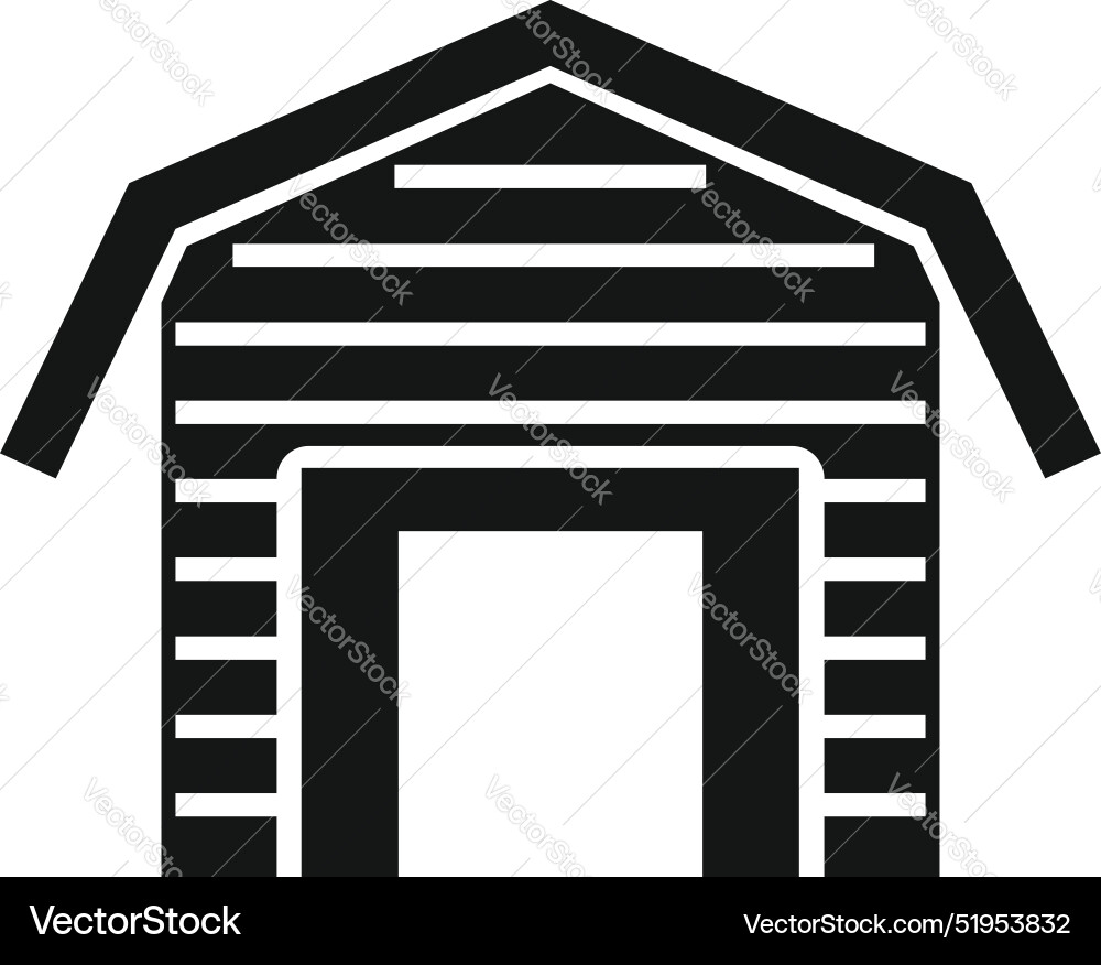 Simple wooden barn facade for farm animals Vector Image