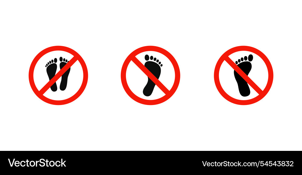 Warning icon symbol logo is prohibited from stepp Vector Image