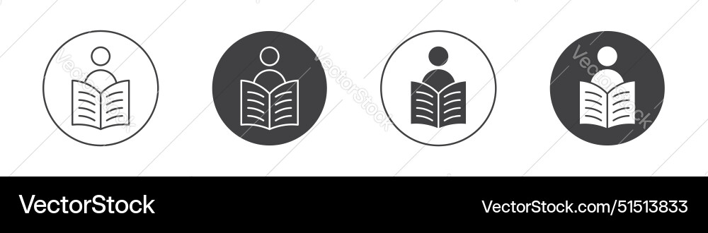 Book open reader icon Royalty Free Vector Image
