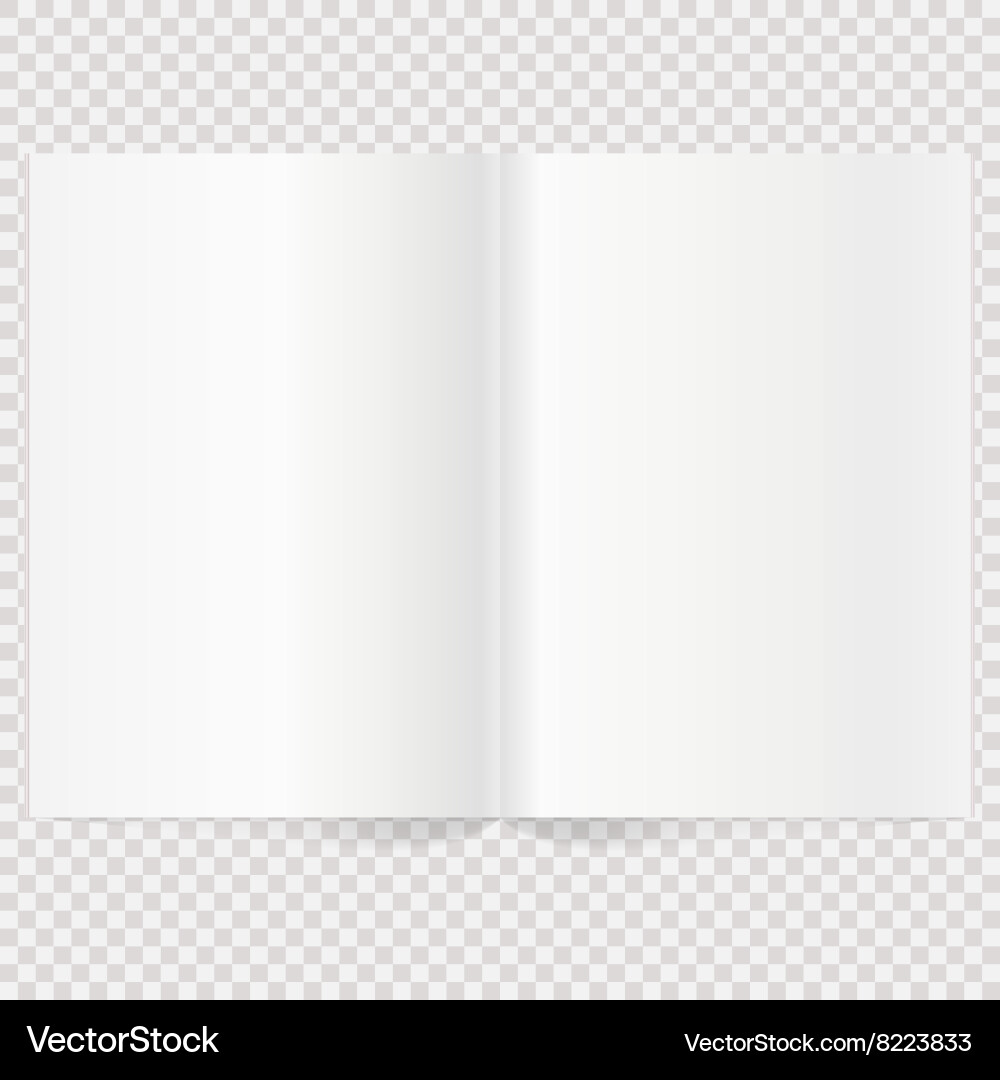 Book spread with blank white pages Royalty Free Vector Image